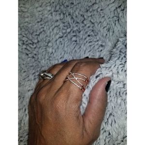 Jewelry | Rose Gold Double X Ring | Poshmark